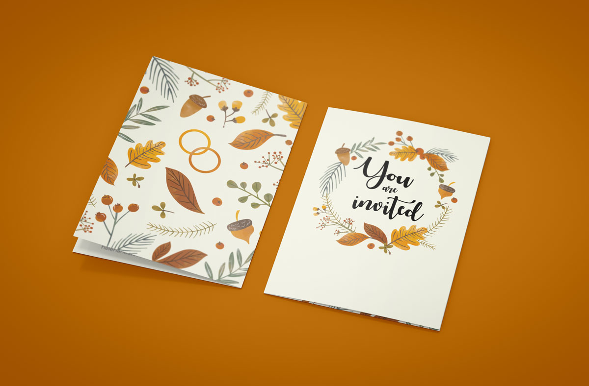 Autumn Wedding Stationary Design - Scott Frazer Creative